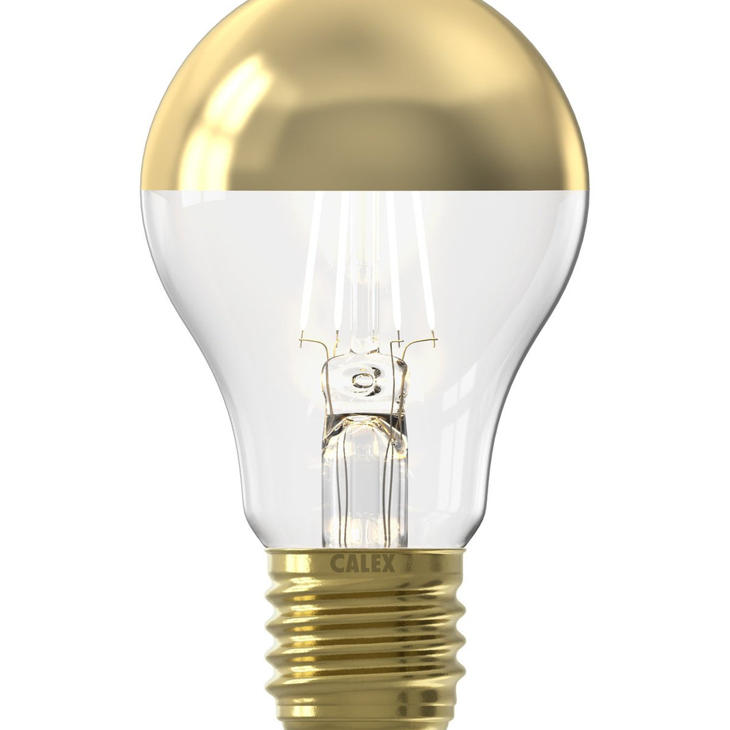 Calex LED Filament - Kopspiegel A60 / Peer - E27 - Dimbaar | Goud – Kynda Light