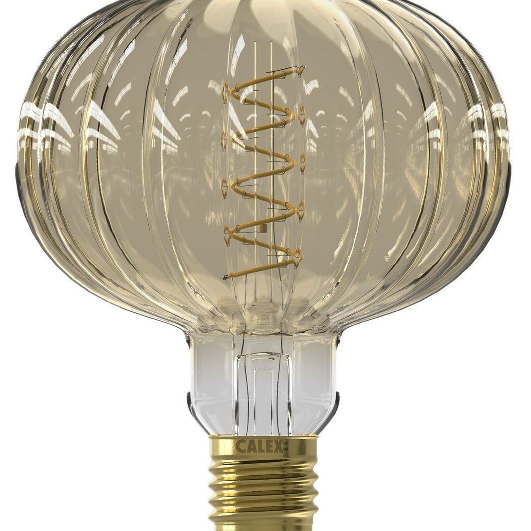 Calex LED lamp Pulse Series Spiral Filament - E27 | Metz Amber Ø125mm – Kynda Light